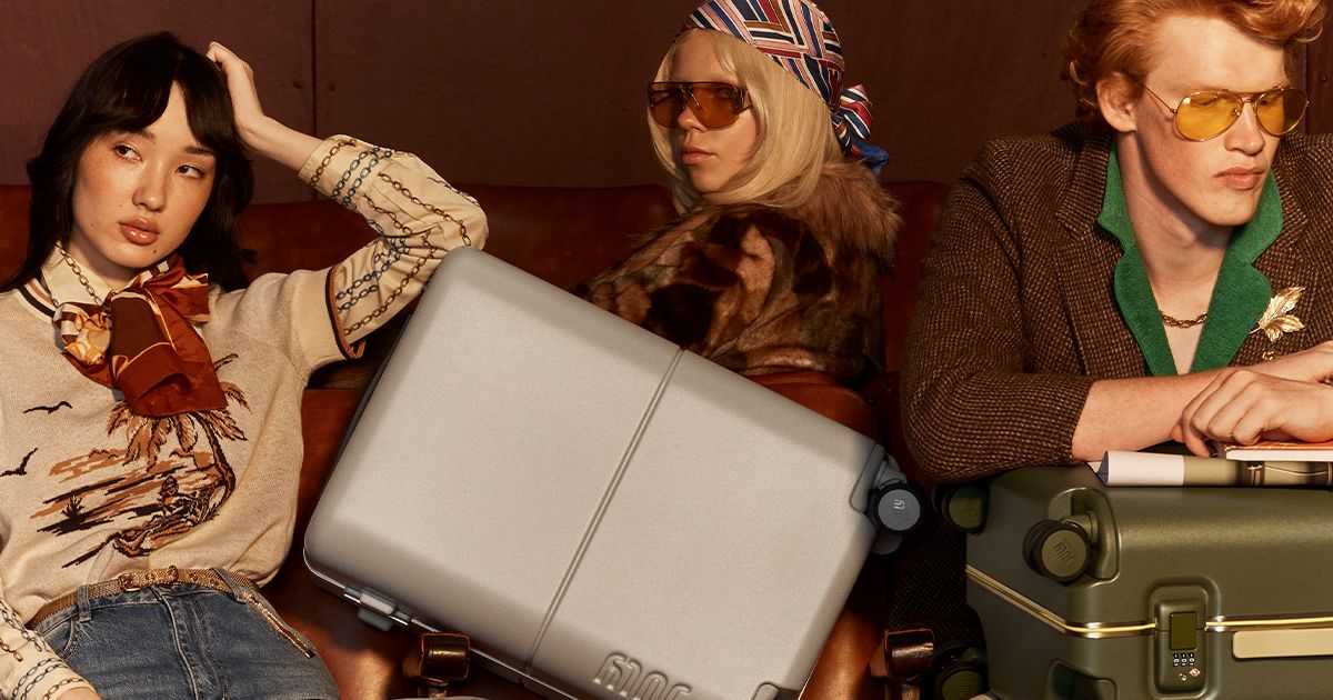 Checked Trunk Luggage Set | July