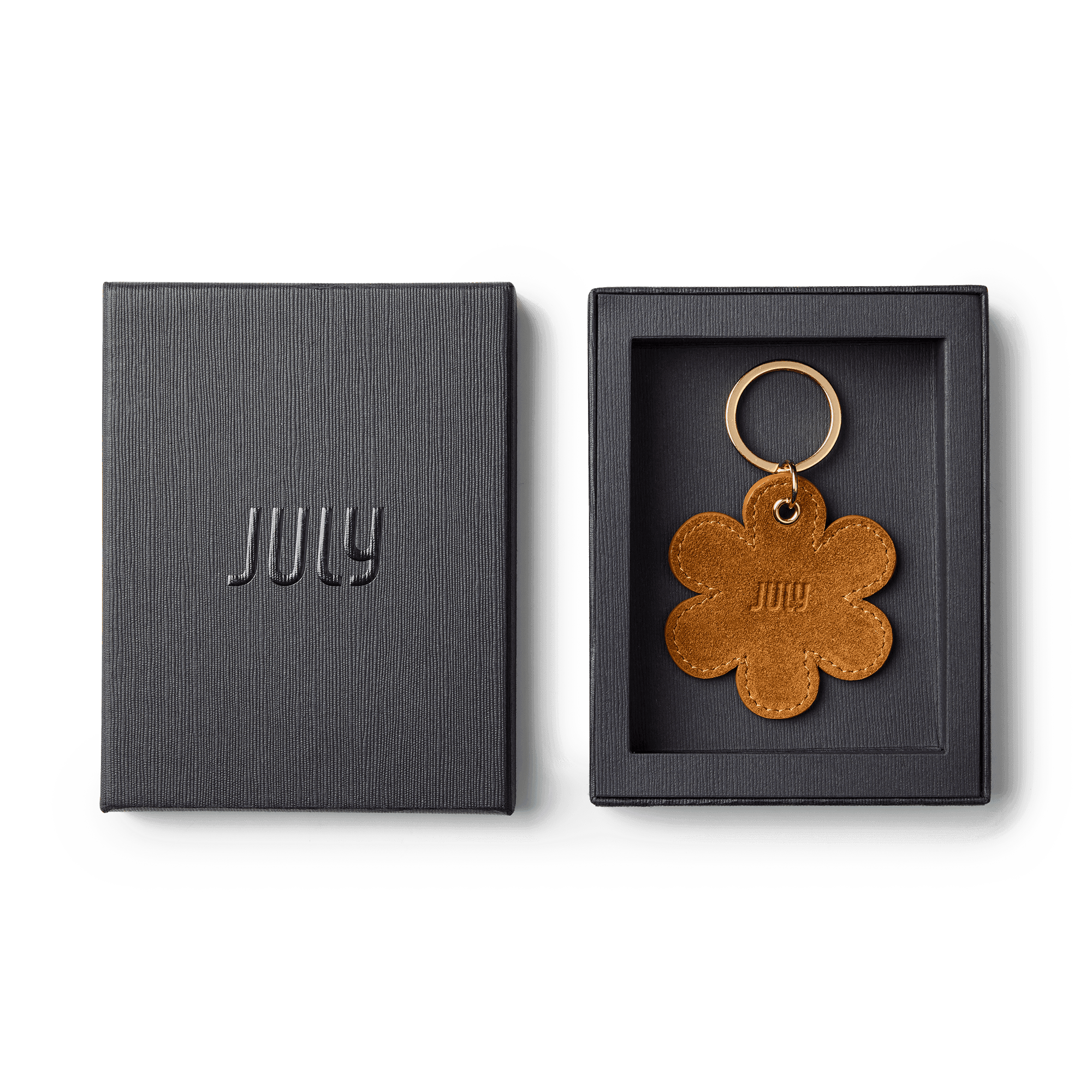 Suede Flower Keyring | July